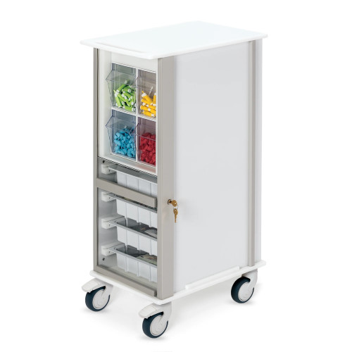 Omni Slimline Storage Cart W 3" Casters - Omnimed