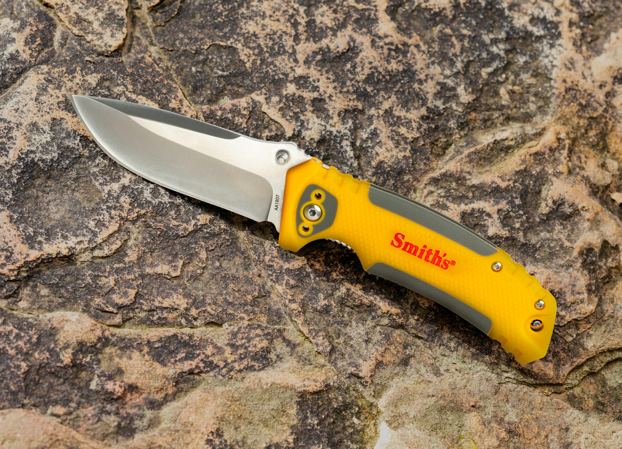 Satin Drop point Folding Knife - Smith's Consumer Products