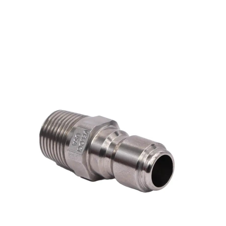 3/8" MPT Premium Stainless Steel QC Plug - Pressure Tek