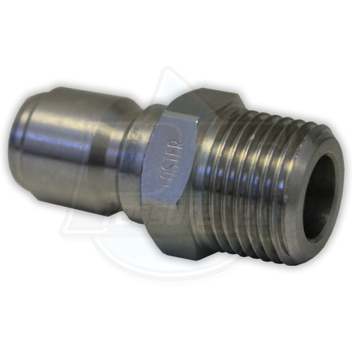 1/2" MPT Standard Stainless Steel QC Plug - Pressure Tek
