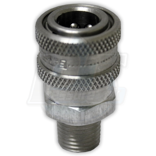 1/4" MPT Standard Stainless Steel Coupler - Pressure Tek