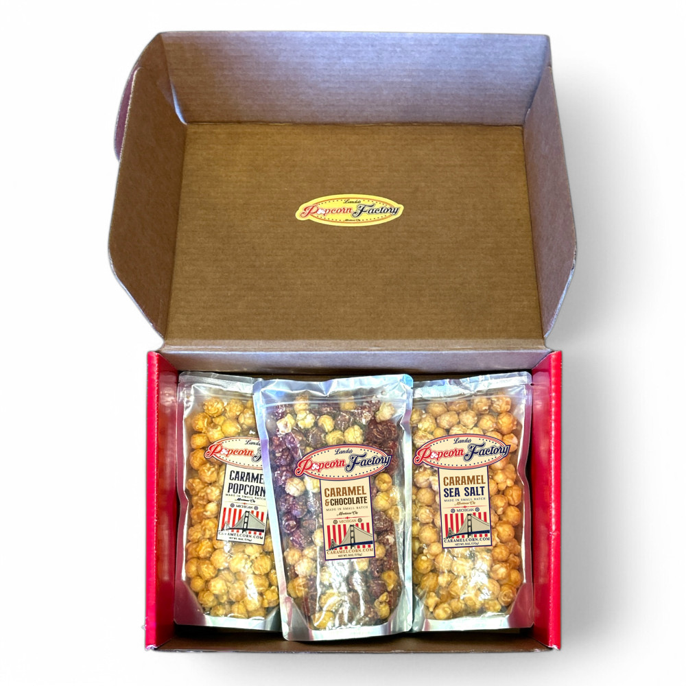 Popcorn Lovers Gift Set: 6 Bags of Premium Caramel Corn!