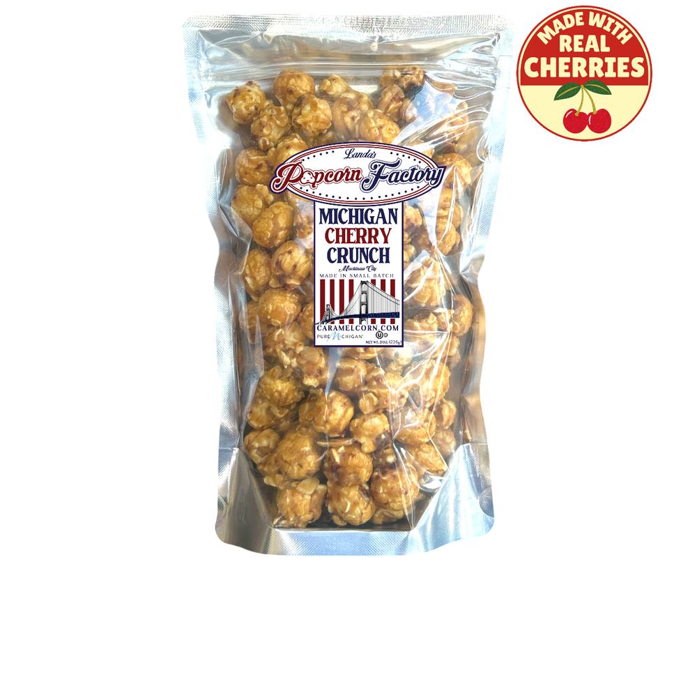 Michigan Cherry Crunch Popcorn – Made with Real Cherries & Almonds