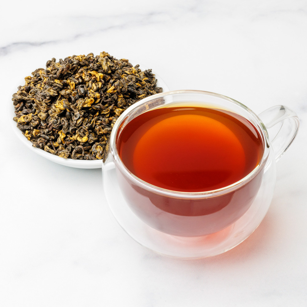 Golden Dragon Yunnan Black Loose Leaf Tea - Bold, Nuanced, Satisfying