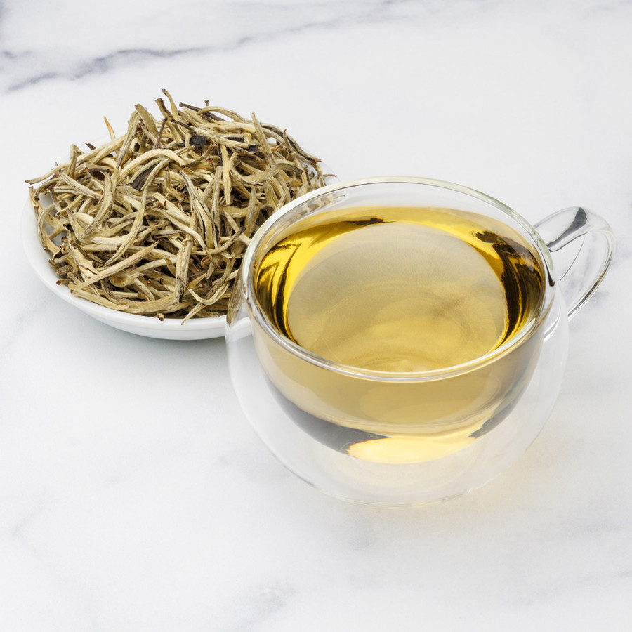 Silver Needle Loose Leaf White Tea - Yin Zhen - clean, grassy, sweet