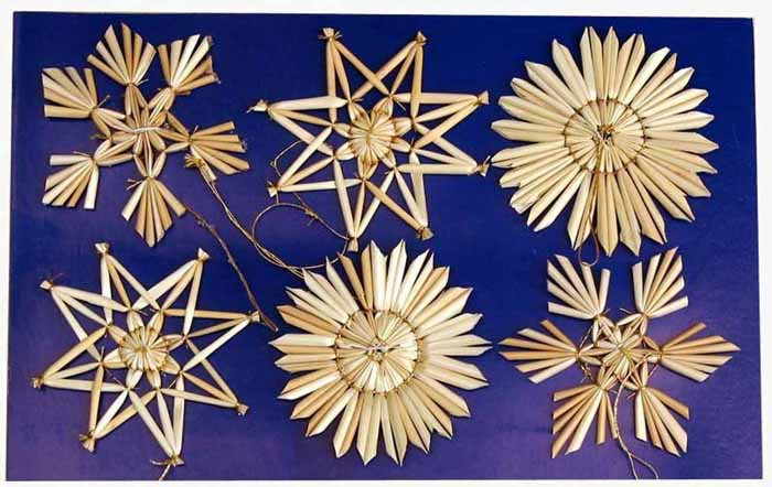 Straw Ornaments - 6 per Card | ScandinavianShoppe