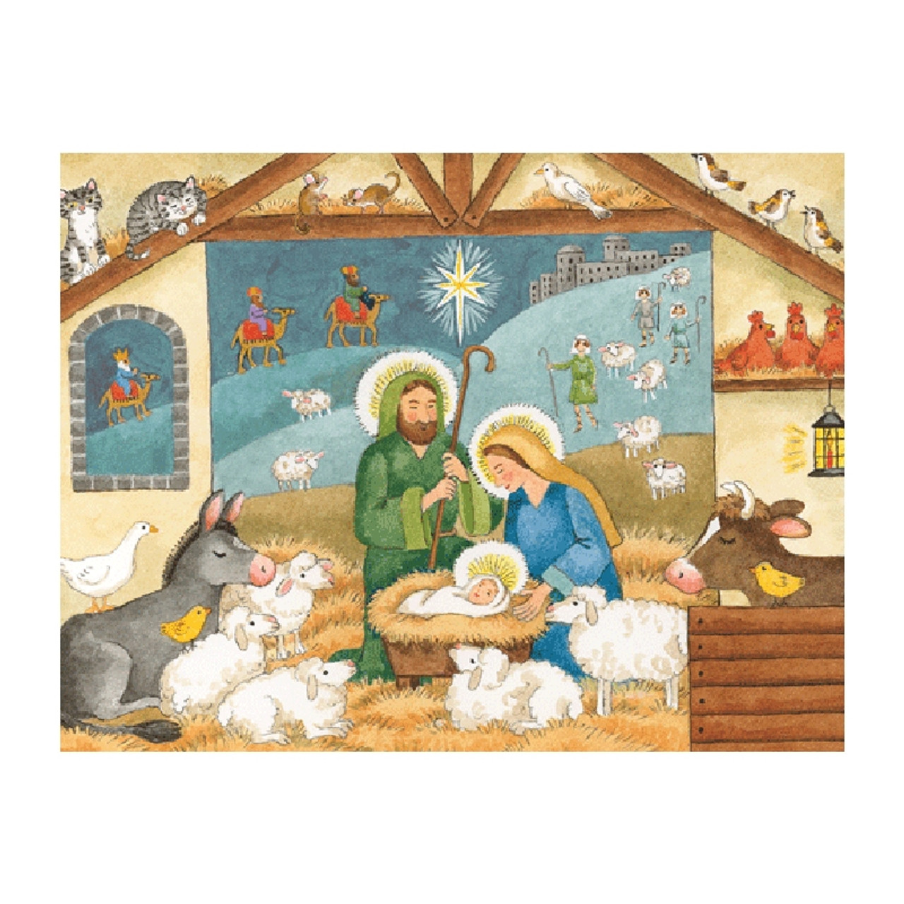 Nativity Christmas C-Size Christmas Cards | ScandinavianShoppe