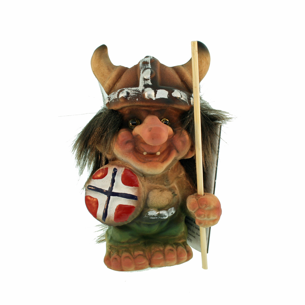 Troll with Helmet, Shield and Walking Stick | ScandinavianShoppe