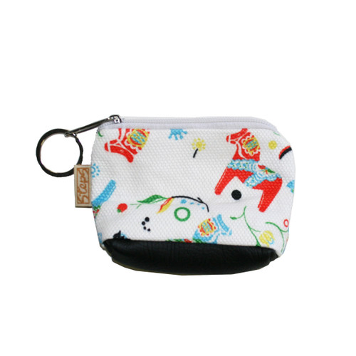 Sweden Dalahorse Coin Purse - White | ScandinavianShoppe