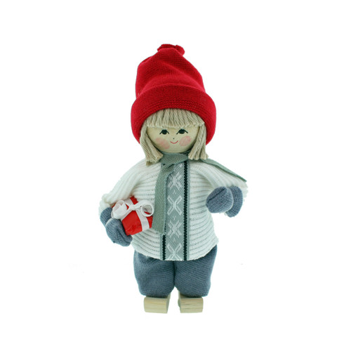 Tomte Boy with Gift - Butticki | ScandinavianShoppe