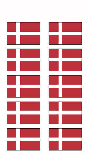 Denmark Flag Stickers - Pack of 50 | ScandinavianShoppe