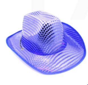 Sequin Cowboy Hat (Yellow) - Discount Party World
