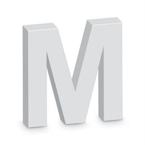 M LETTER ALPHA ART - Discount Party World