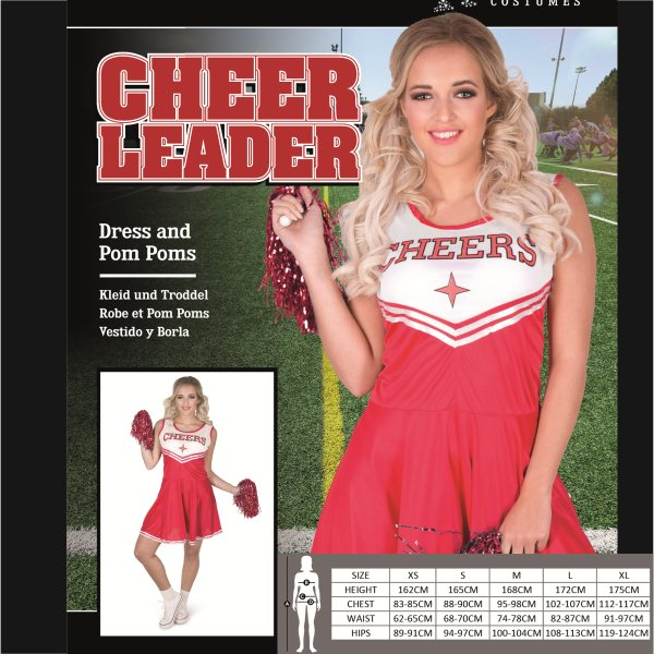 RED CHEER LEADER - Discount Party World