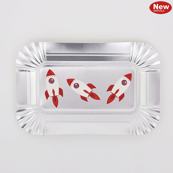 12 Space Rocket Platters - Discount Party World
