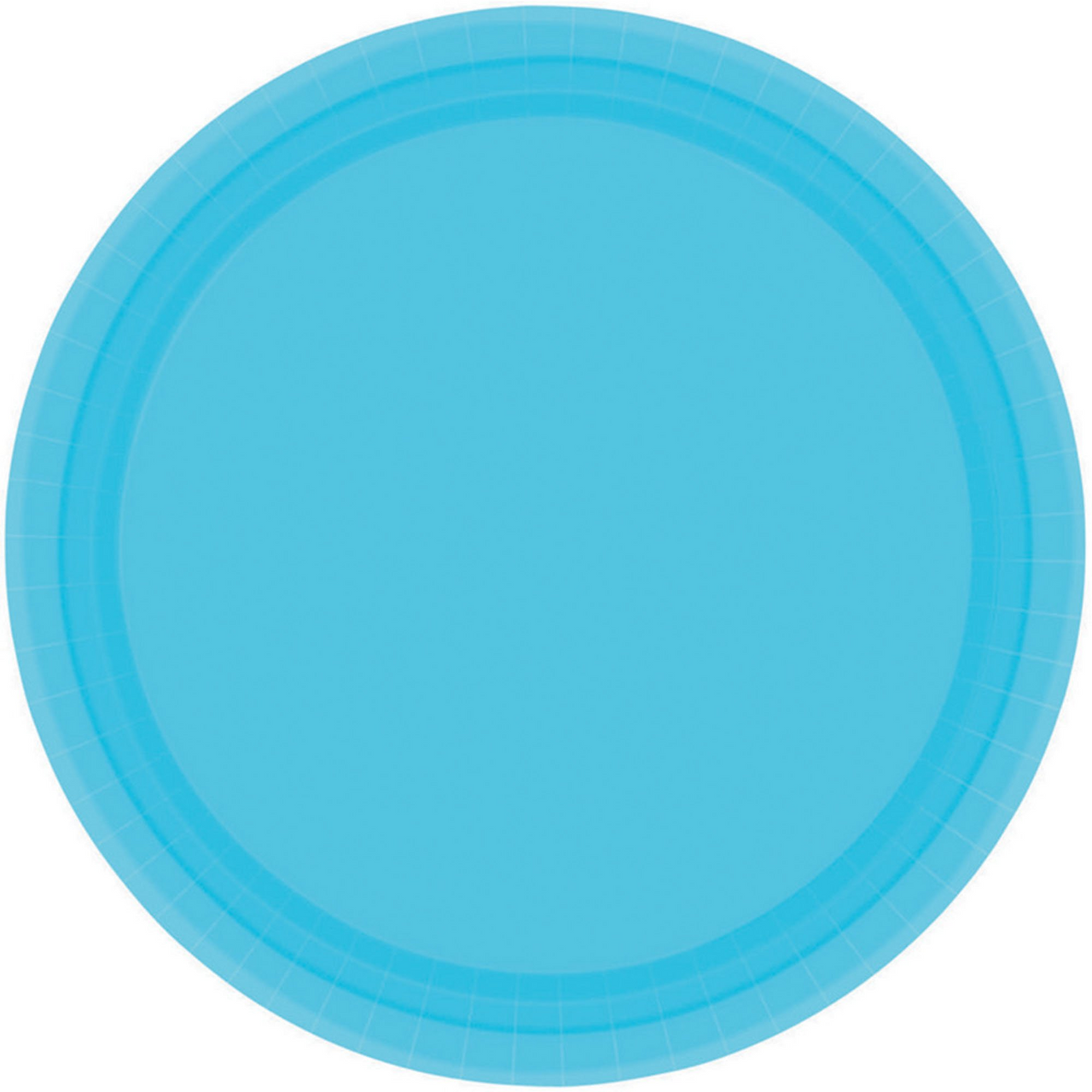 Ppr Plates 9in/23cm Rnd 20CT-Carib Blue - Discount Party World