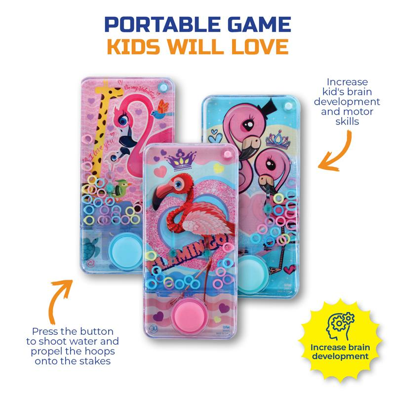 Hand Held Water Skill Game Flamingo 14cm x 7cm 3 Assorted Designs ...