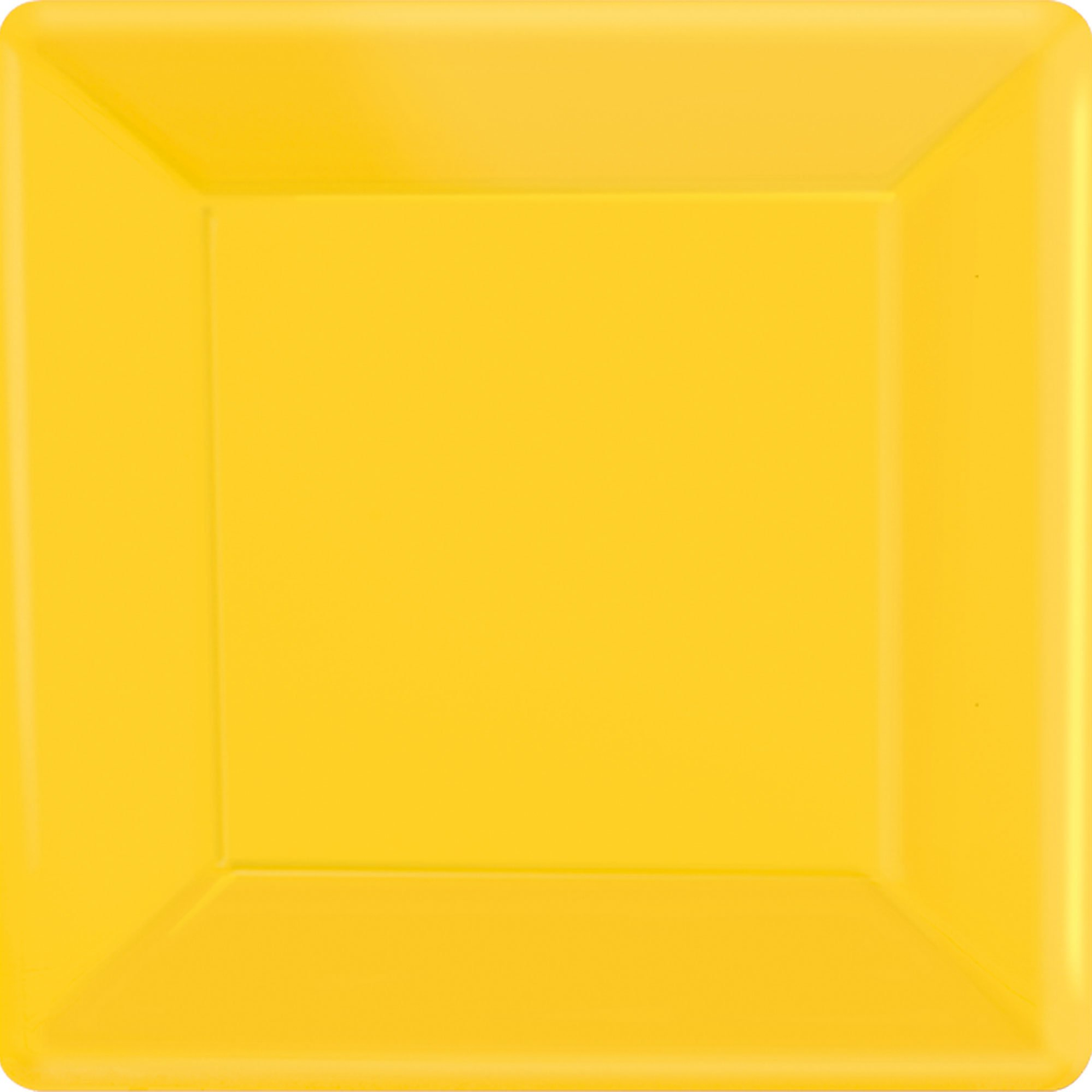 Ppr Plates 7in/17cm Squ 20CT-Yellow Sunshine - Discount Party World
