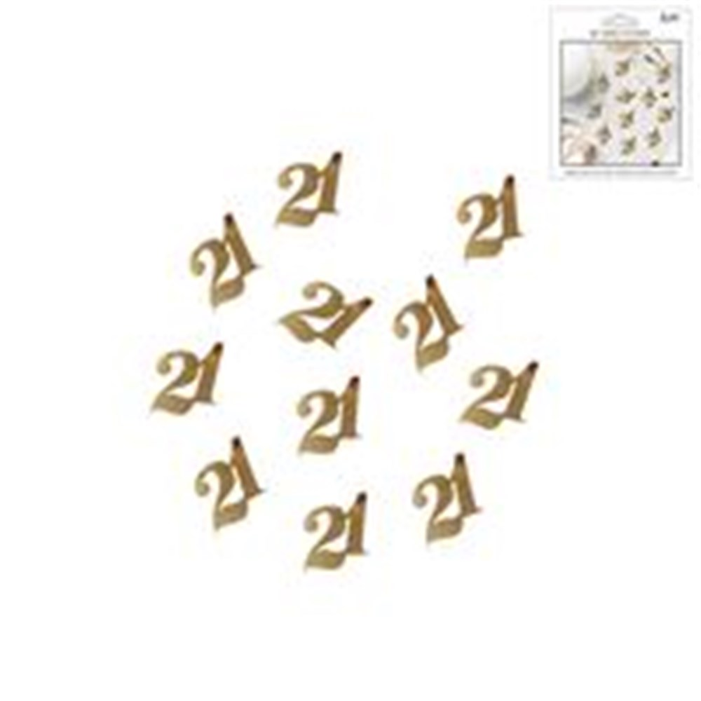 *JUMBO 21 CONFETTI-10g GOLD - Discount Party World