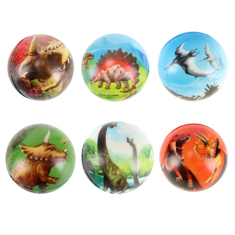Squeeze Me Dinosaur Stress Ball - 6.3cm Dia - 6 Assorted Designs ...