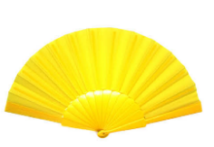 Small Plastic Fan (Yellow) - Discount Party World