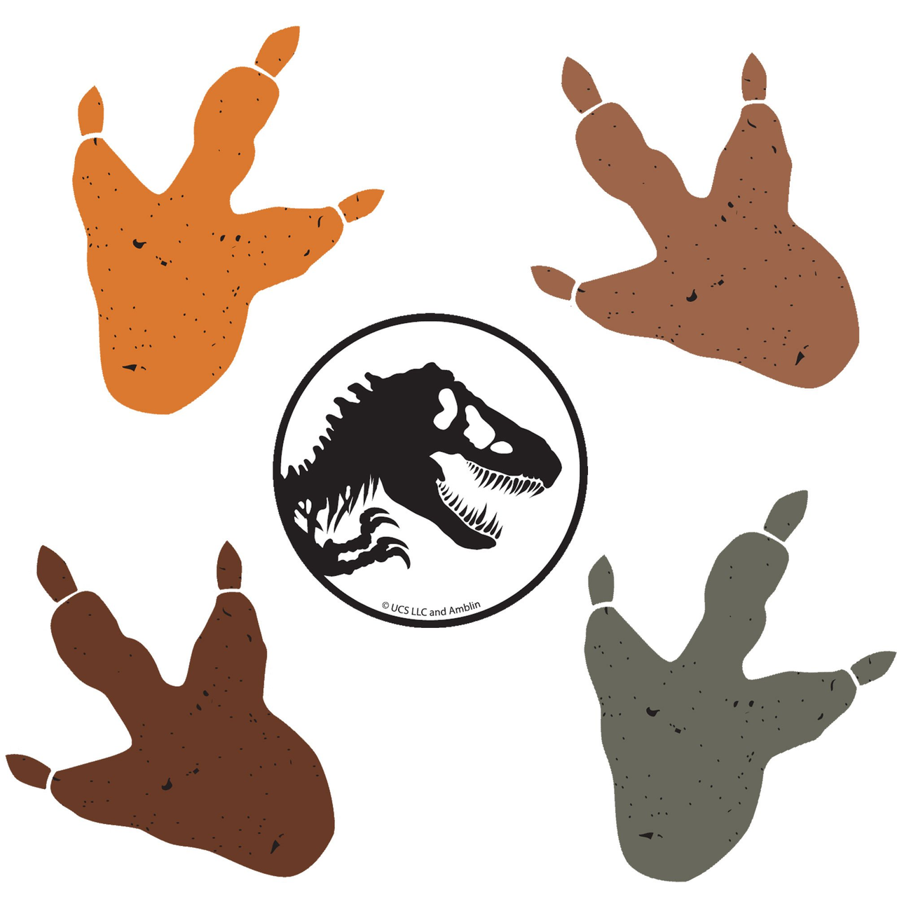 Jurassic ITW T-Rex Footprint 5pk - Discount Party World