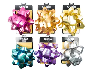 25CM METALLIC MATT BOW - Discount Party World