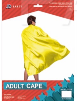 Long Cape (Yellow) - Discount Party World