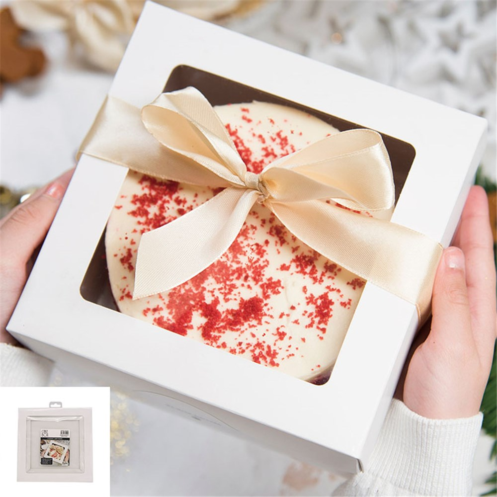 *6X6X6 WHITE CAKE BOX" - Discount Party World