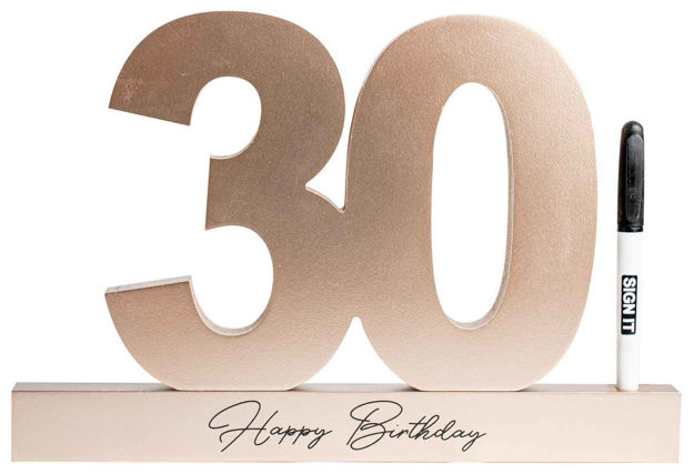 30 ROSE GOLD SIGNATURE BLOCK - Discount Party World
