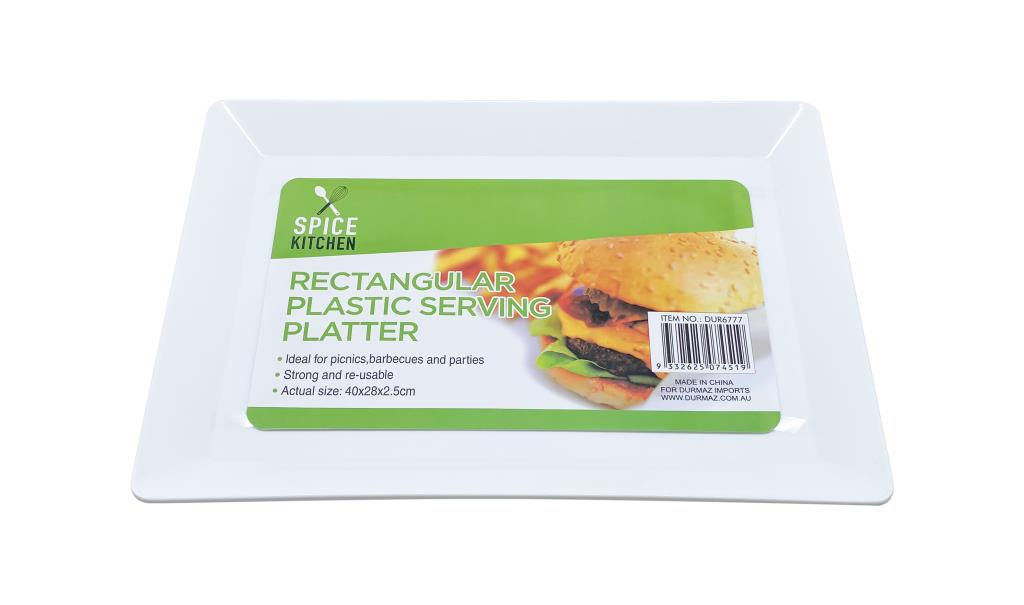 Rectangular Heavy Duty Plastic Serving Platter - 40CM x 28CM - Discount ...