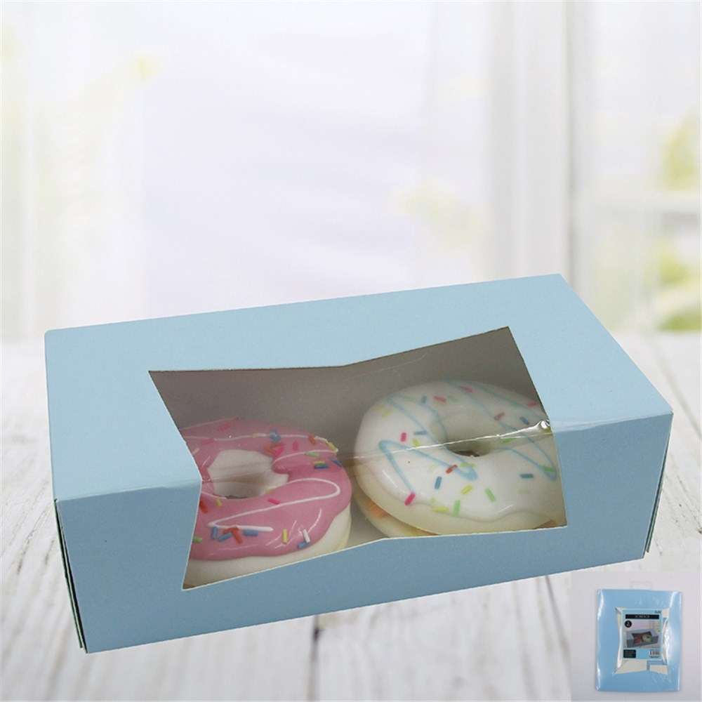 *3PK BLUE 2 DONUT BOX-20X10X6.5CM - Discount Party World
