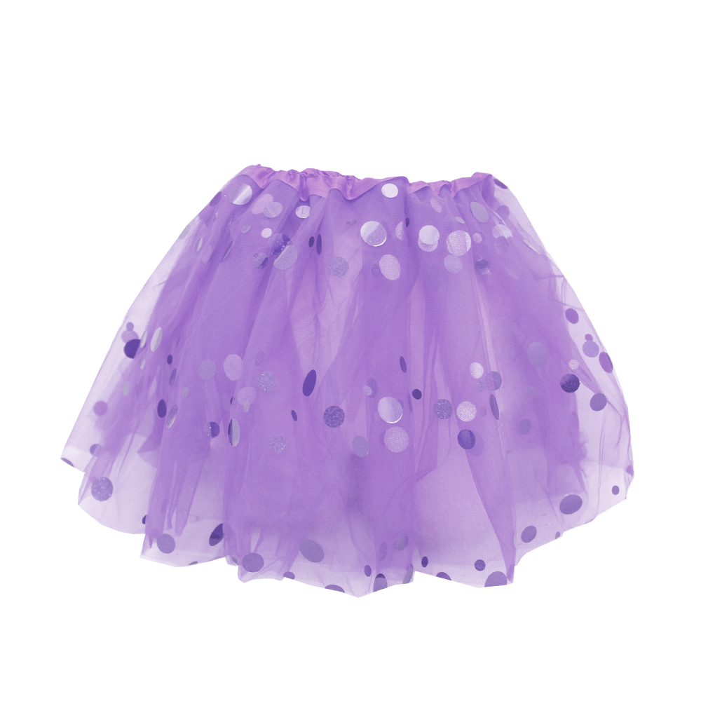 40cm TUTU PURPLE SPOTTED TUTU - Discount Party World