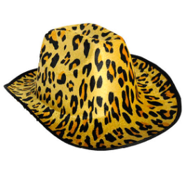 Cowboy Hat with Pattern (Cheetah) - Discount Party World