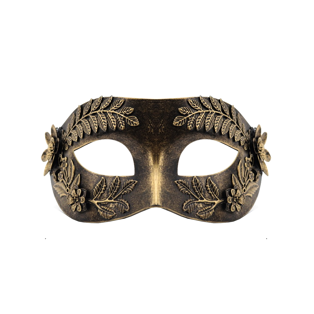 ANTIQUE COPPER ROMAN MASK W/ LAUREL WREATH DESIGN - Discount Party World