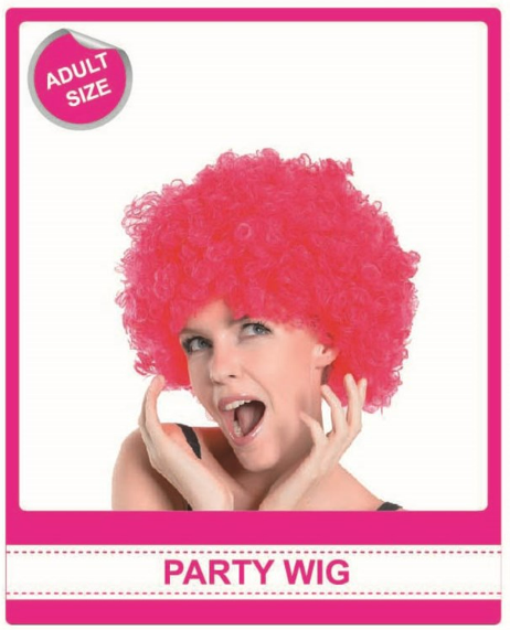 *AFRO WIG-PINK - Discount Party World