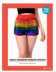 Sequin Shorts (Rainbow) - Discount Party World
