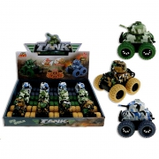 TOY CAR - FRICTION DOUBLE INERTIA STUNT TANK 7CM - Discount Party World