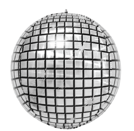 Silver Disco Ball Orbz - Discount Party World