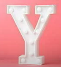 JS 22cm LED Letter - Y - Discount Party World