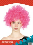 Afro Wig Hot Pink - Discount Party World