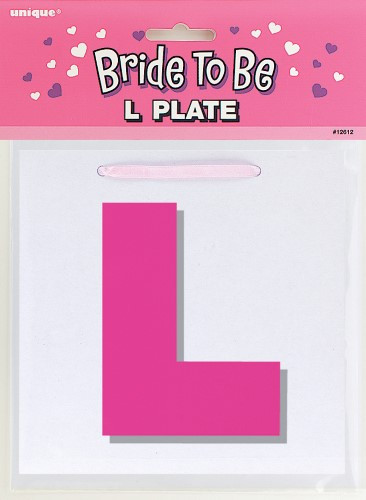 BRIDE TO BE 'L' PLATE - Discount Party World