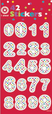 STICKER 1FOLD SPOTTY NUMBERS - Discount Party World