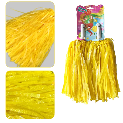 Yellow Pom Poms - Discount Party World