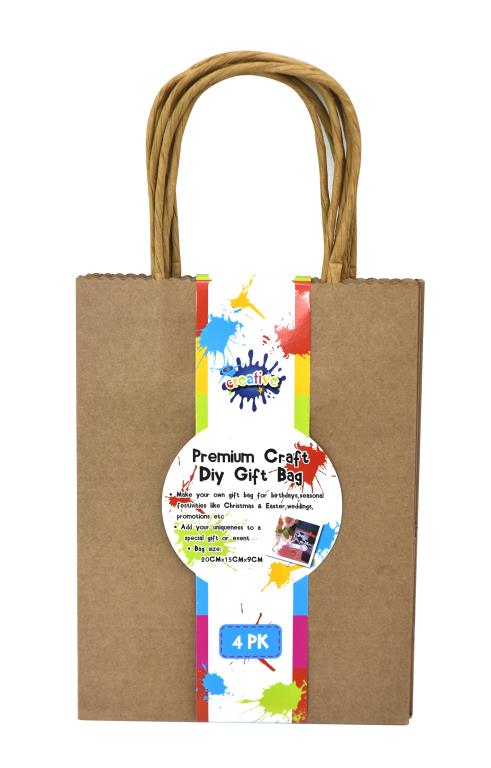 Craft Gift Bags - Heritage Floral Series - 20CM x 15CM x 9CM - 4PK ...