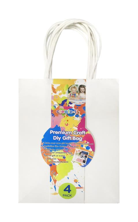 Craft Gift Bags - Heritage Floral Series - 20CM x 15CM x 9CM - 4PK ...