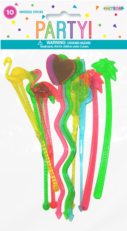 10 SWIZZLE STICKS - Discount Party World