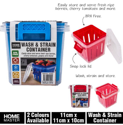 Wash & Strain Container 11cm x 11cm x 10cm - Discount Party World
