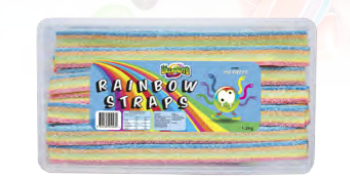 Rainbow Sour Straps 1.2kg 150pcs - Discount Party World