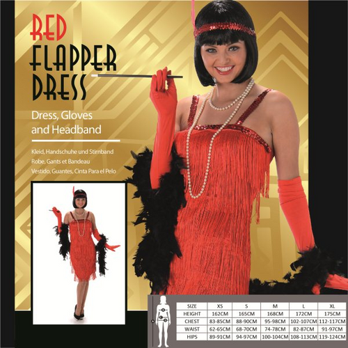 RED FLAPPER DRESS - Discount Party World